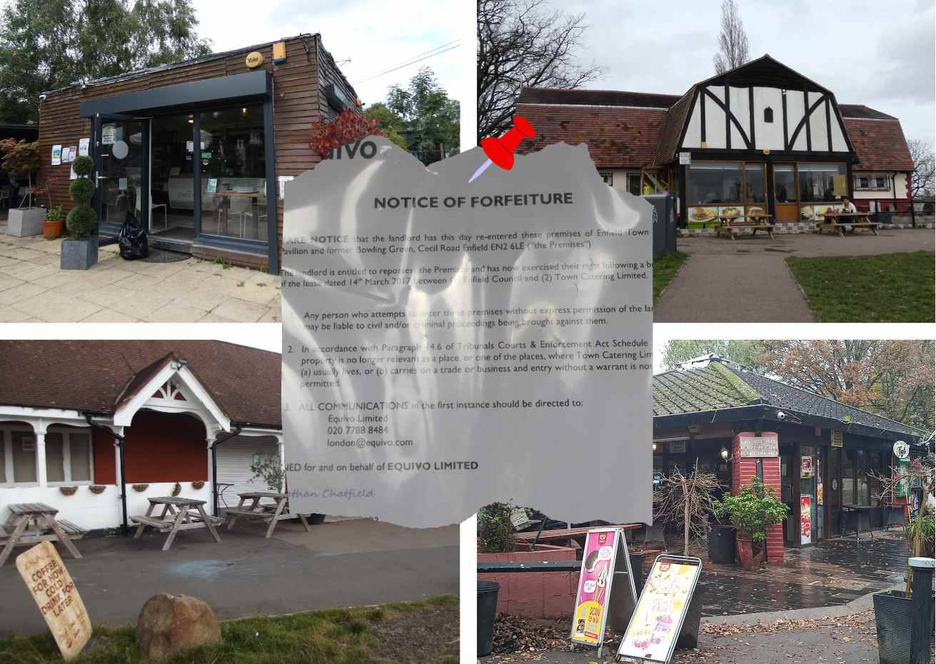 Cafés at four Enfield parks forced to close by council after 'contract ...