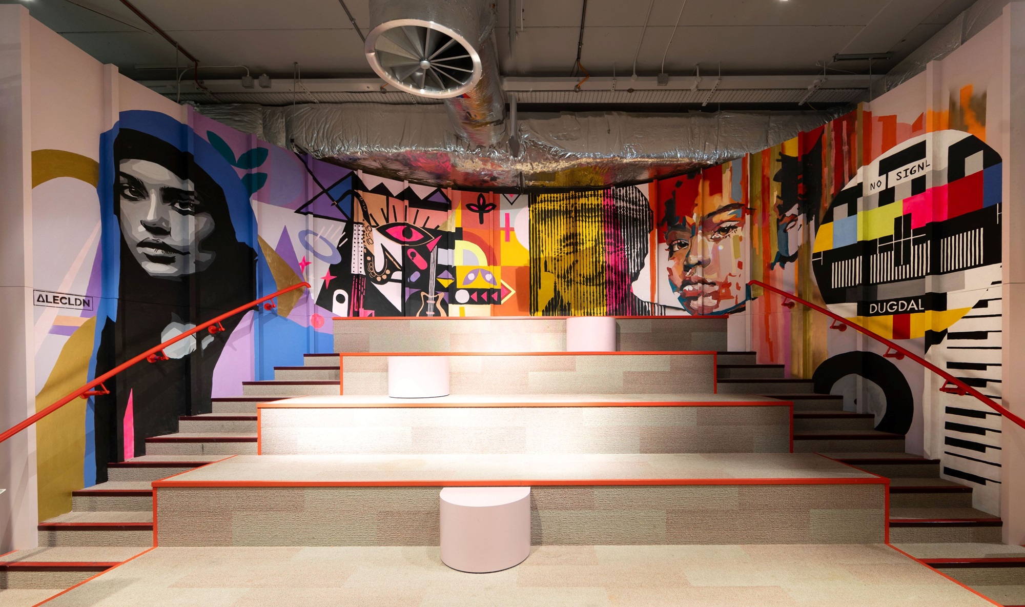 Murals made with reclaimed paint adorn Dugdale - Enfield Dispatch